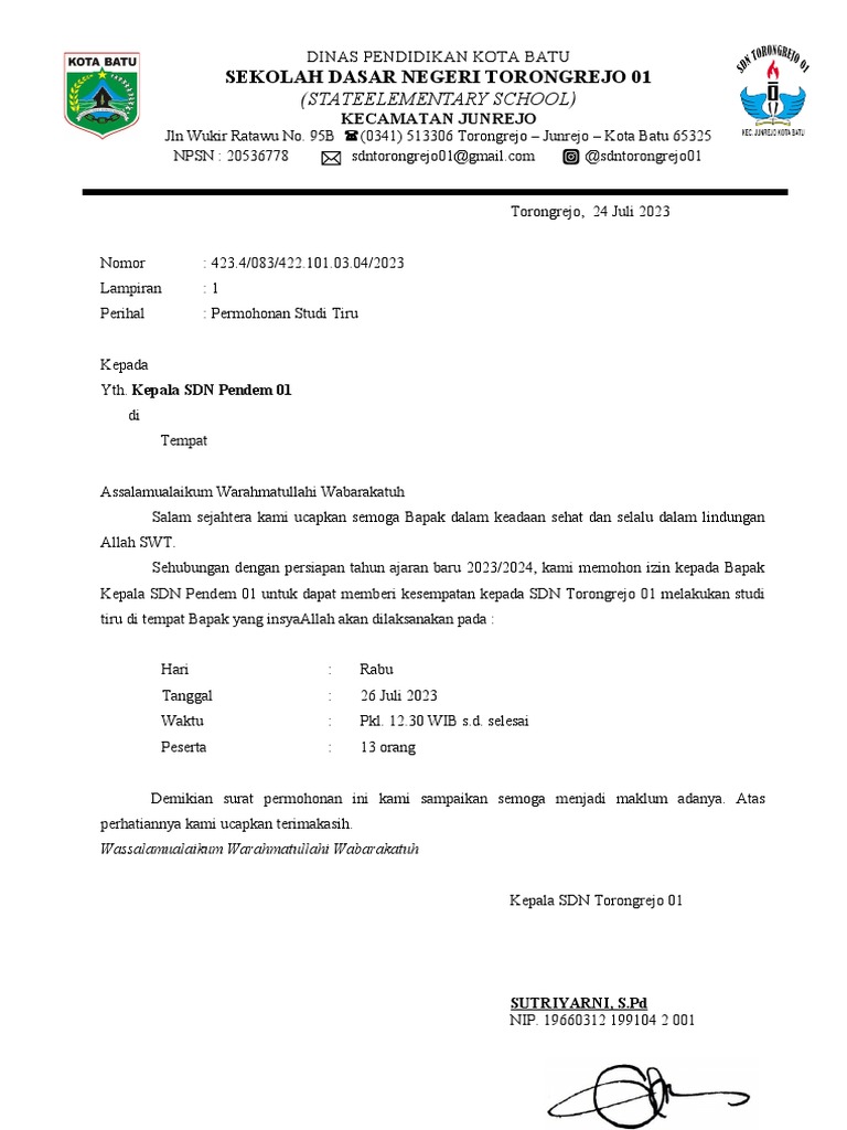 Permohonan Studi Tiru | PDF