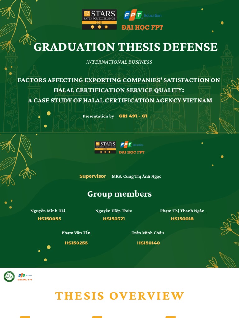 Graduation Thesis Defense Presentation - GRI 491 - G1 - Tomorrow | PDF ...