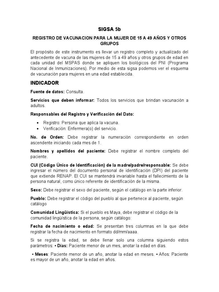 Sigsa 5b y 15 Sindy Caballeros | PDF | Orientación sexual | Vacunas