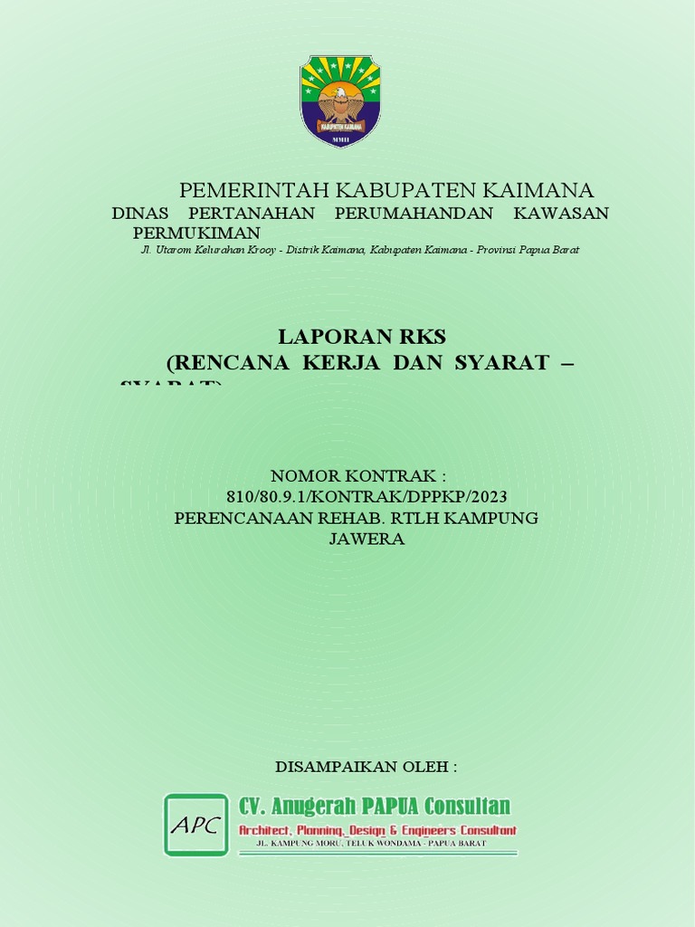 Laporan Rks Cv. Anugerah Jawera (Perbaikan) | PDF