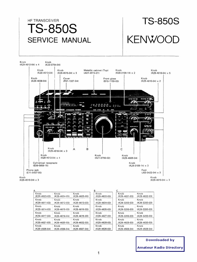 TS-850S Service Manual | PDF | Frequency Modulation | Electronic Filter
