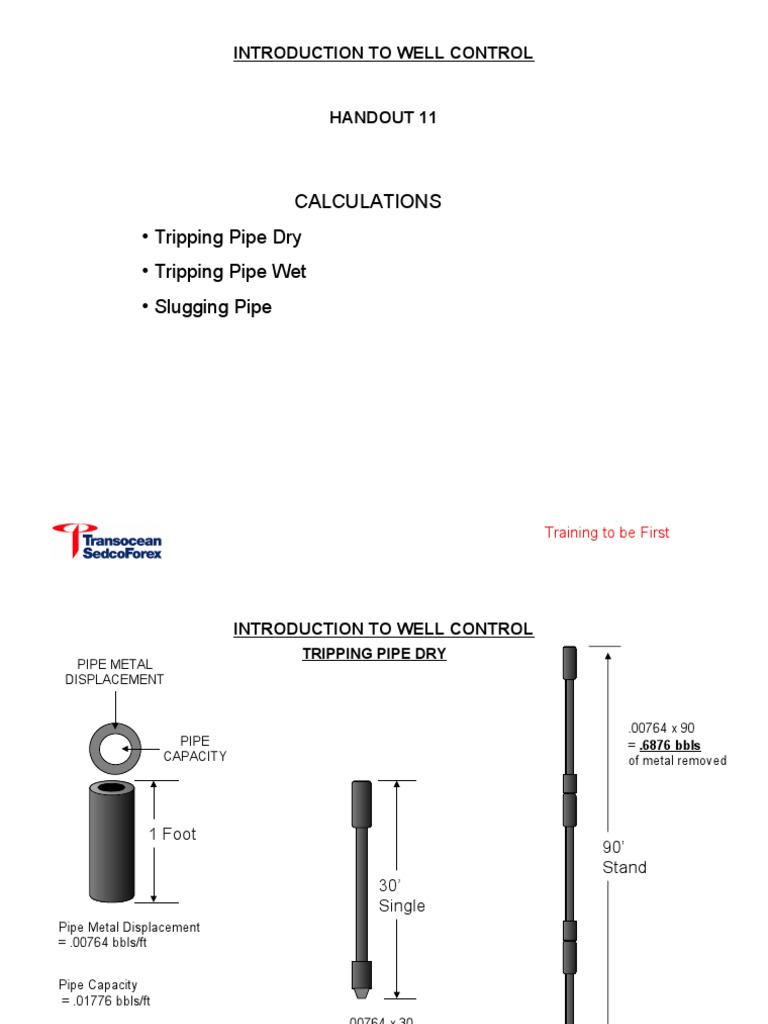 Wet Slug Calculations in Well Control | PDF | Liquids | Process Engineering