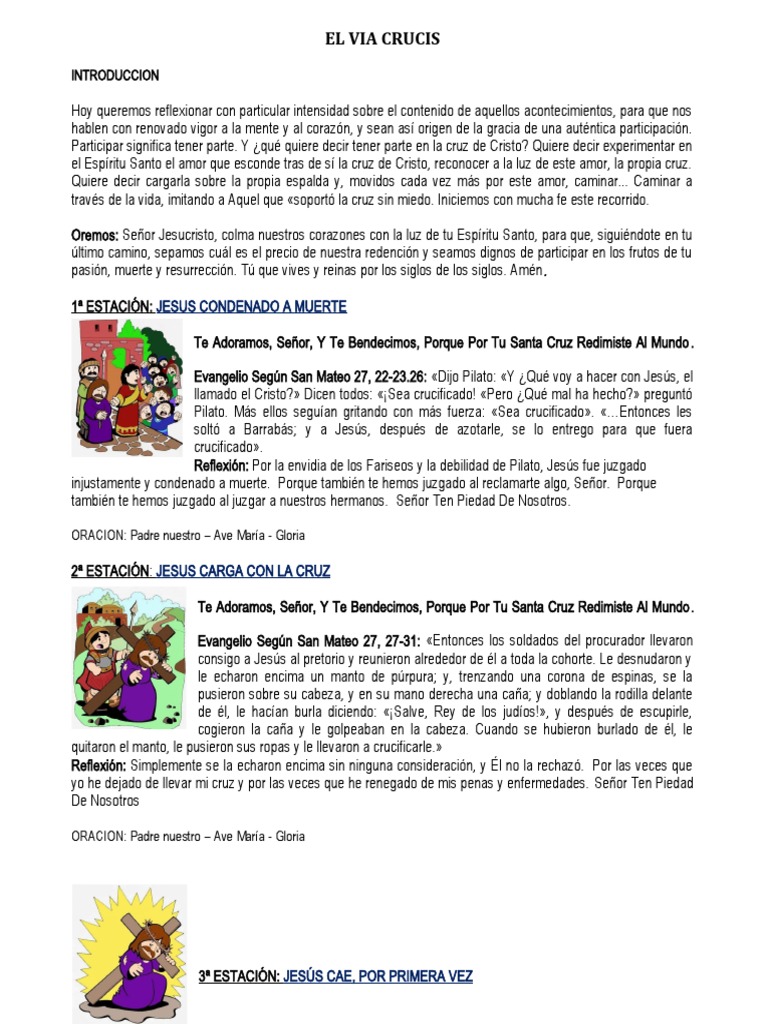 Meditación Del Via Crucis | PDF | Jesús | orador del Señor