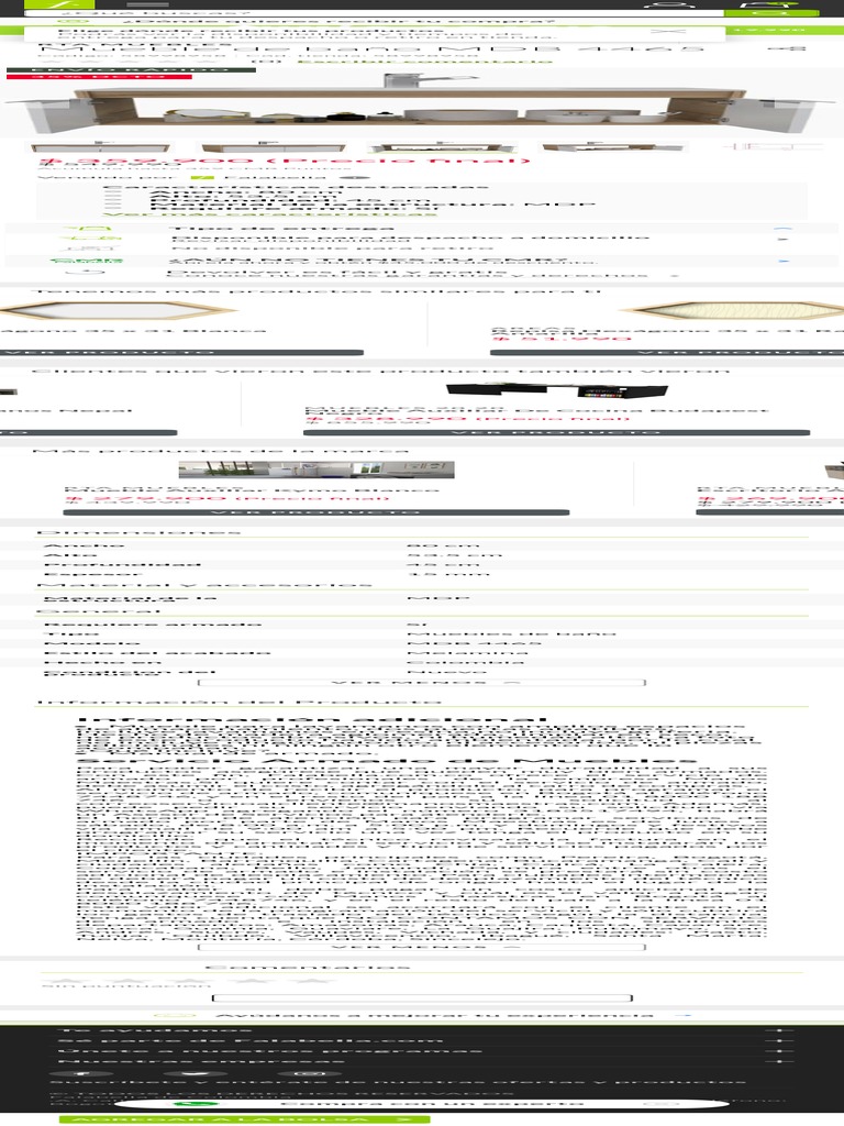 Rta Muebles Mueble de Baño MDB 4465 | PDF | Colombia