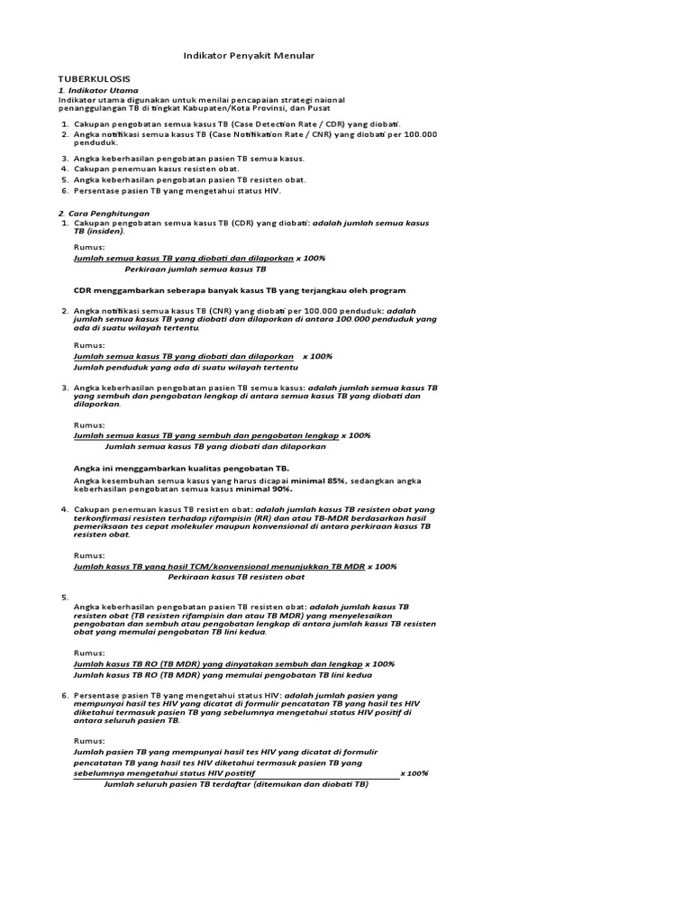 Indikator TBC | PDF | Pengembangan Diri