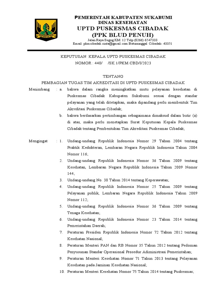 SK Tim Akreditasi | PDF