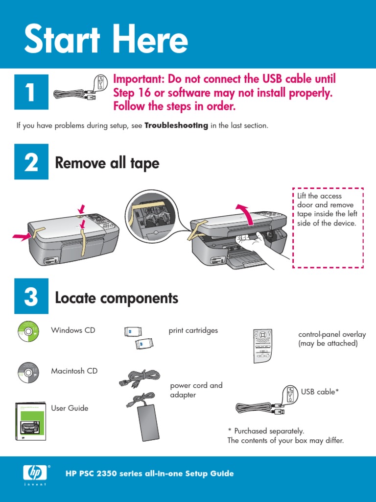 HP 2350 Series Setup Guide | PDF | Desktop Computer | Icon (Computing)