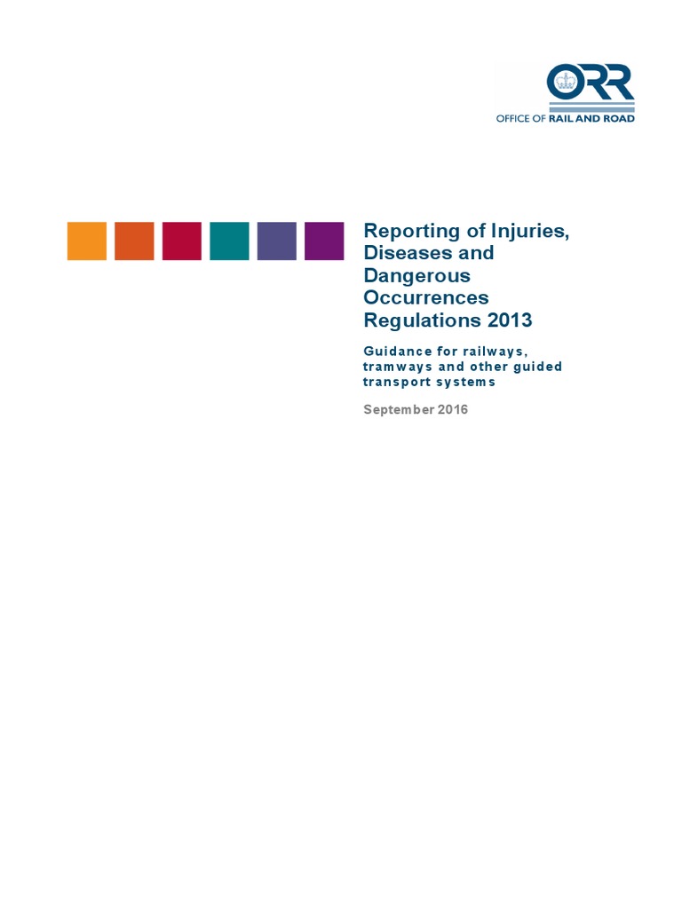 Riddor Guidance | Download Free PDF | Safety | Transport