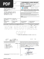 R3Z0615108 FCR Forwarder Cargo Receipt - Draft | PDF | Cargo | Bill Of ...