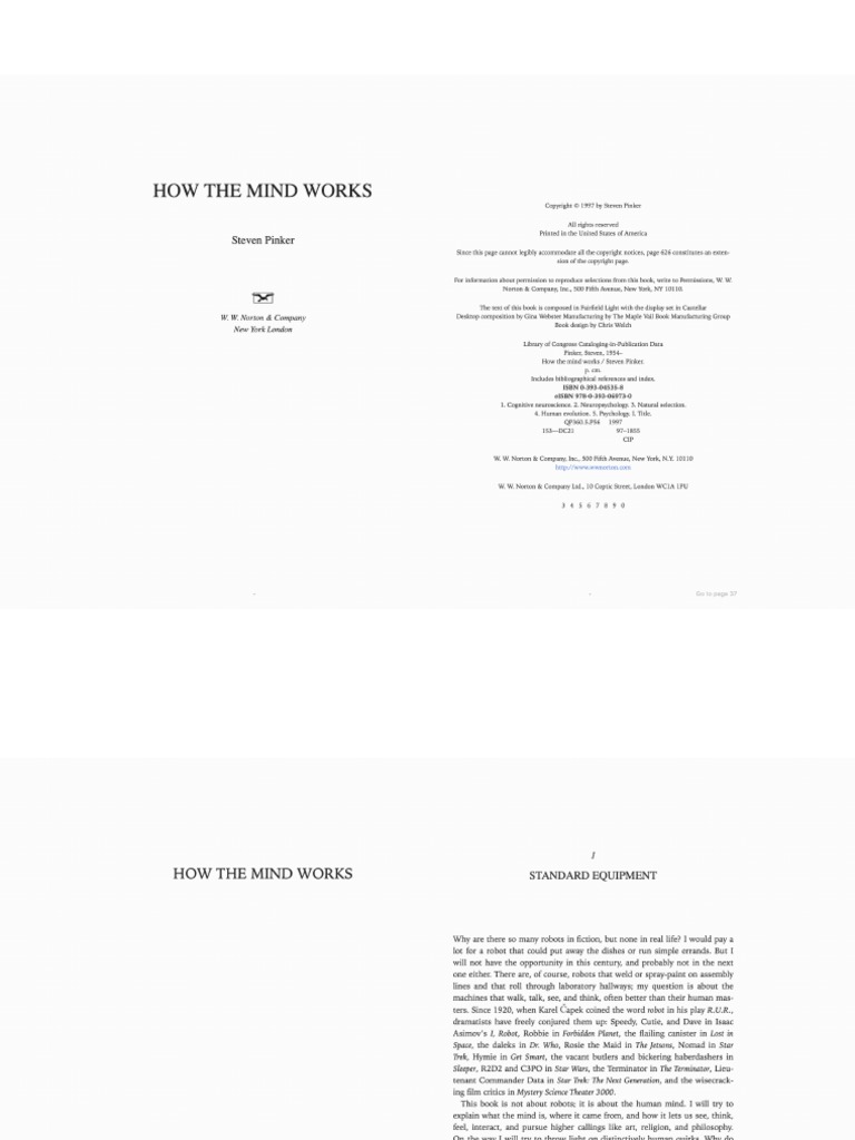 02 - How The Mind Works - Steven Pinker - Ch01 | PDF
