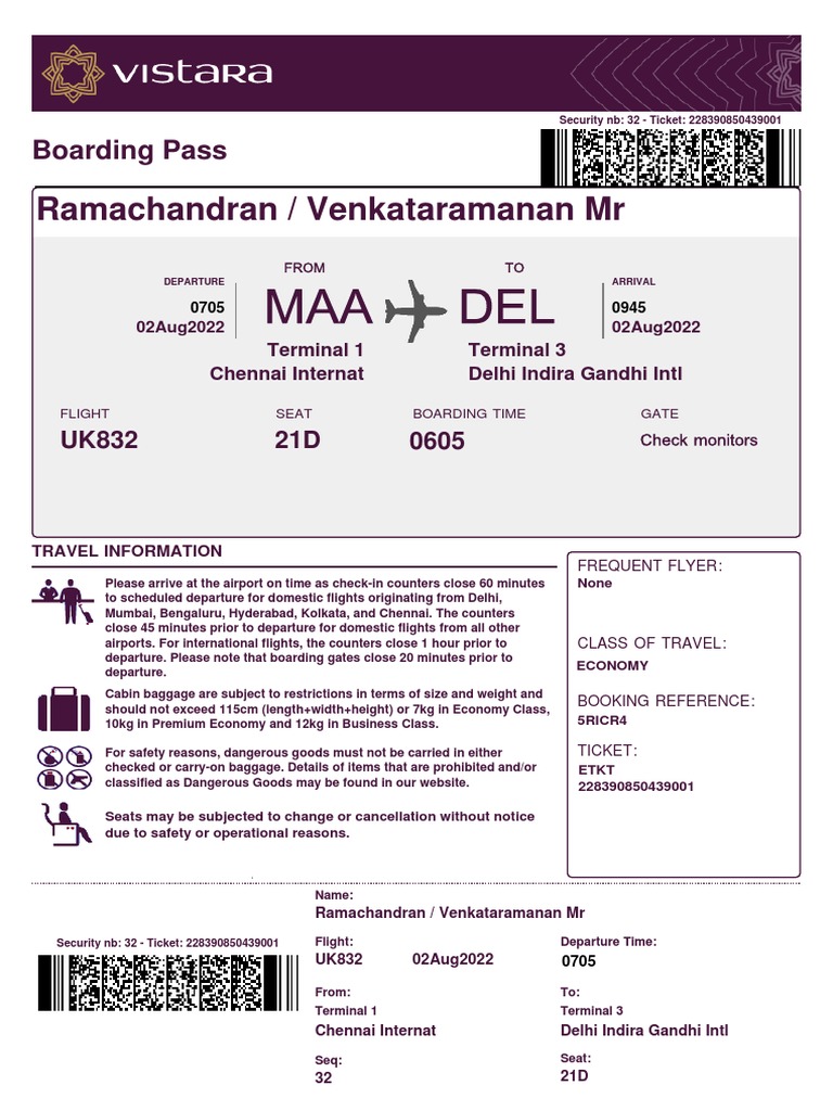 Boarding Pass 1 | PDF | Airport | Airlines