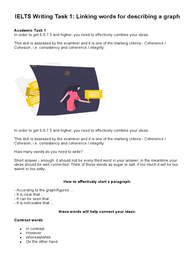 Linking Words for IELTS Task 1 Writing | PDF | Career & Growth ...