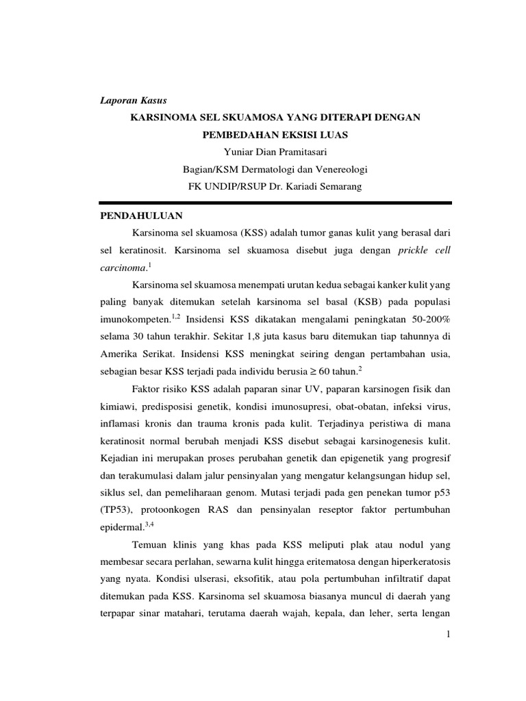 Karsinoma Sel Skuamosa: Kasus dan Terapi | PDF