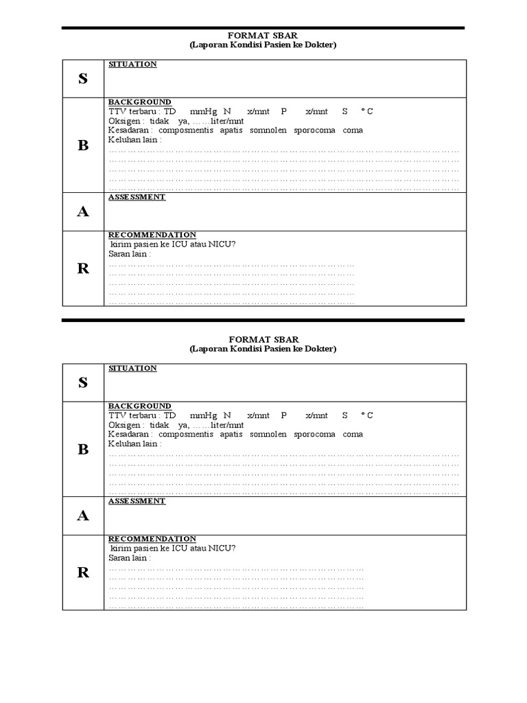 3322 Bukti SBAR | PDF