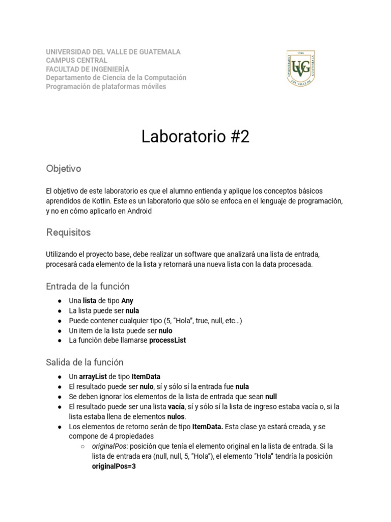 Laboratorio #2 - Mi Primer Programa Con Kotlin | PDF | Programa de computadora | Programación
