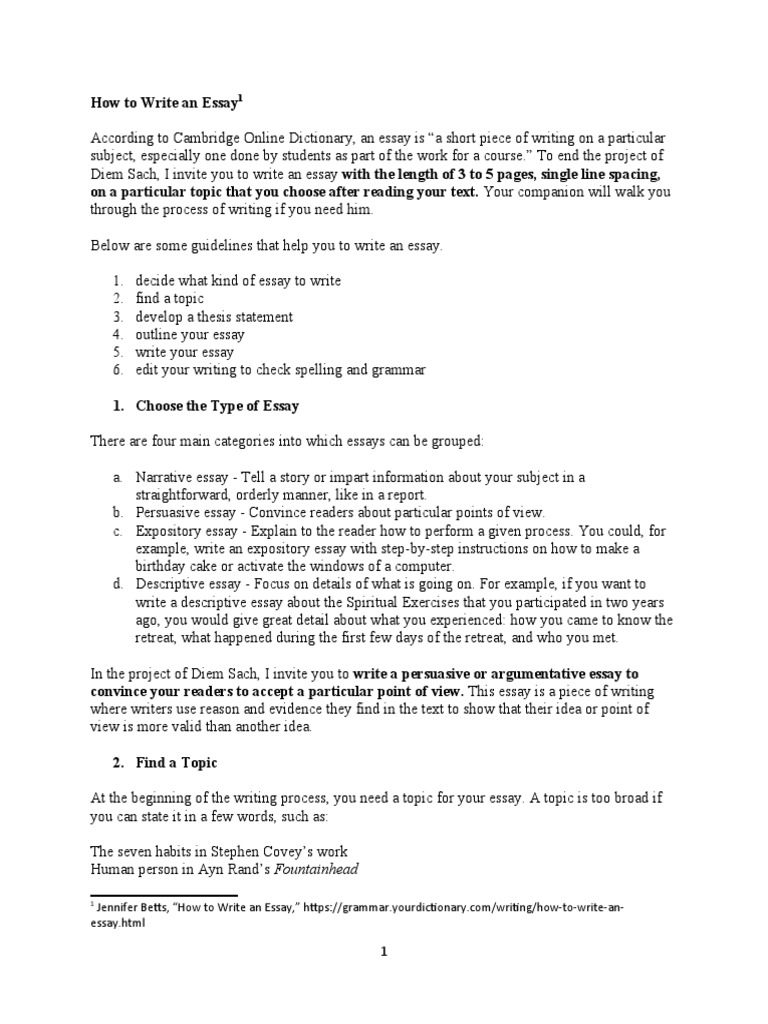 How To Write An Essay | PDF | Essays | Writing