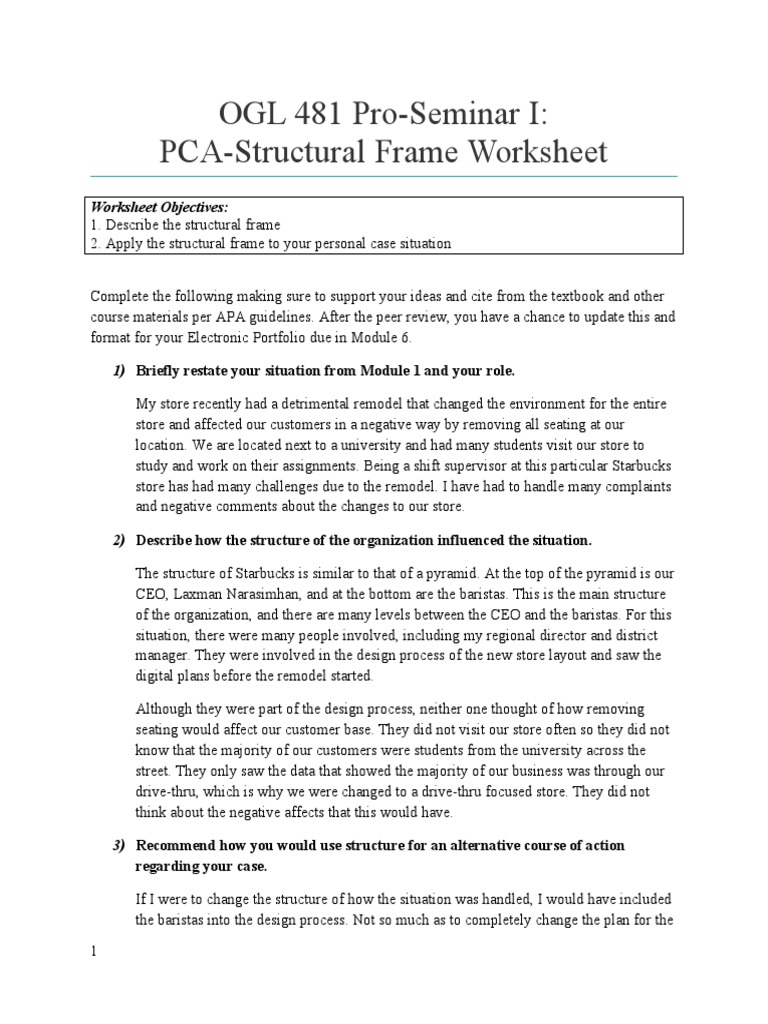 2 Structural Frame Worksheet | PDF