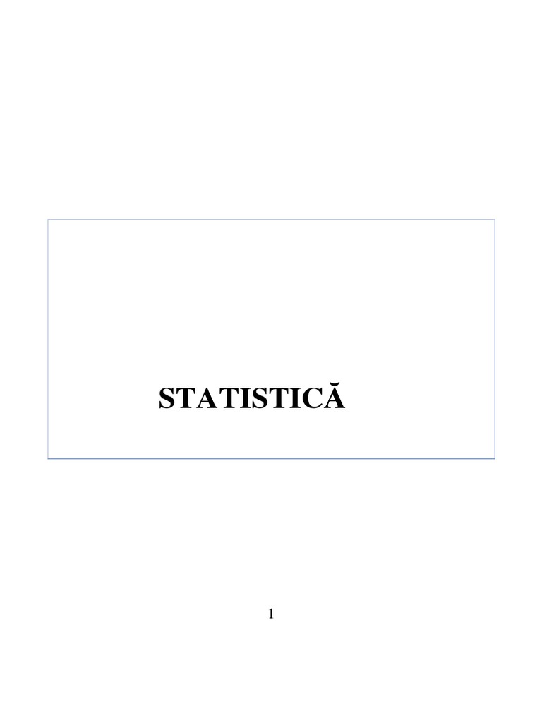 Statistica | PDF
