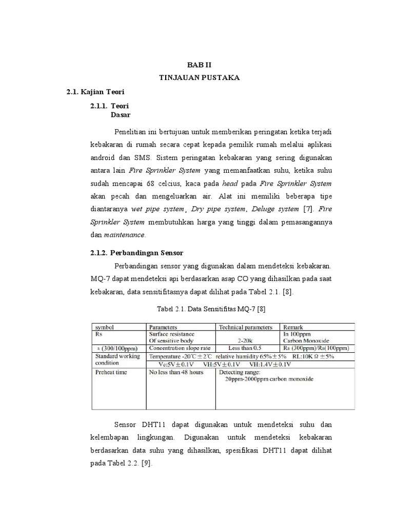 Spesifikasi Sensor DHT11 untuk Kebakaran | PDF | Komputer | Teknologi ...