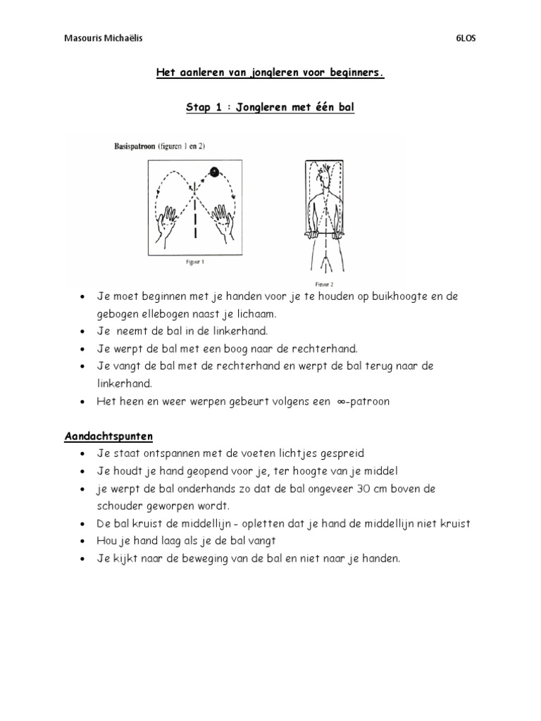 6 LOS - Het Aanleren Van Jongleren | PDF