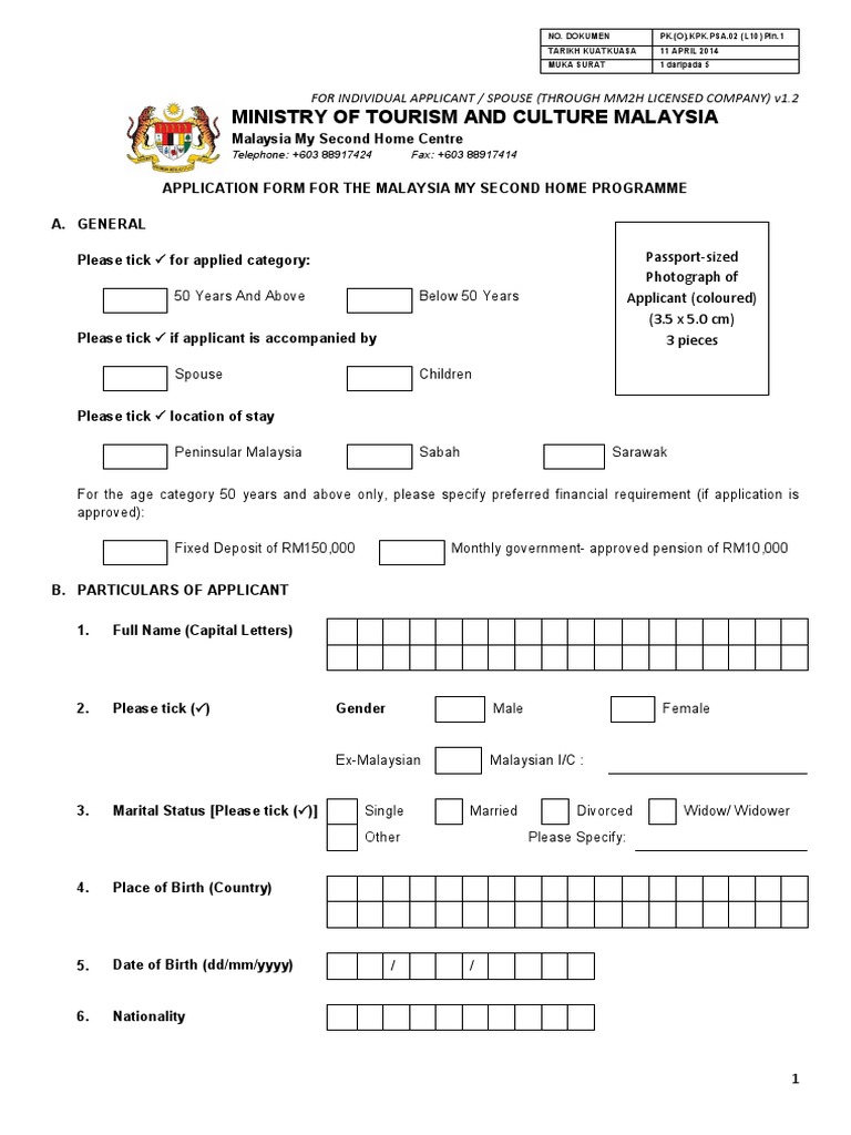 Mm2h Application Form | PDF | Social Institutions | Government