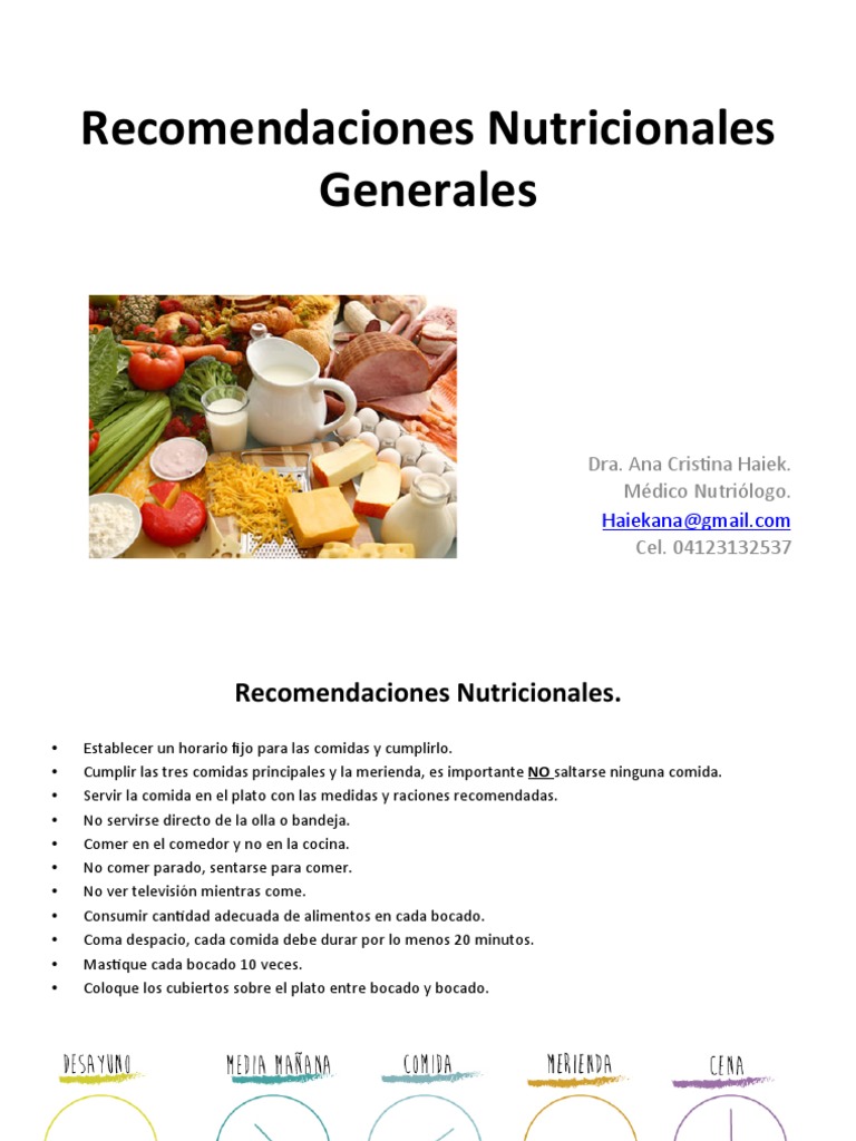 RECOMENDACIONES NUTRICIONALES | PDF
