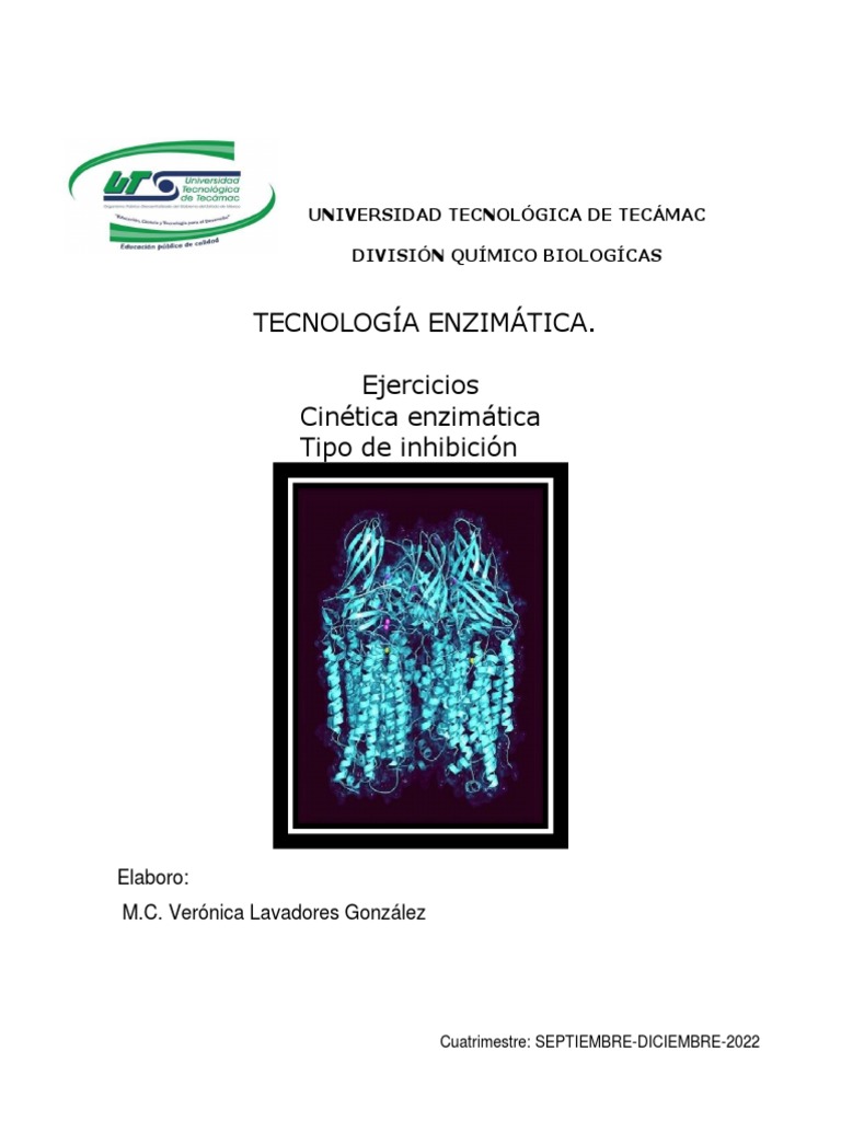 Ejercicios de Cinética Enzimática | PDF | La cinética de enzimas | Inhibidor de la enzima