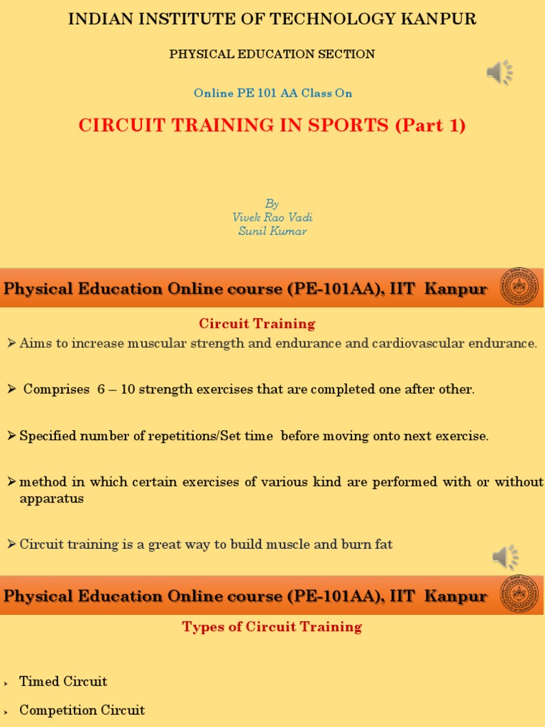 Circuit Training Part 1 | PDF