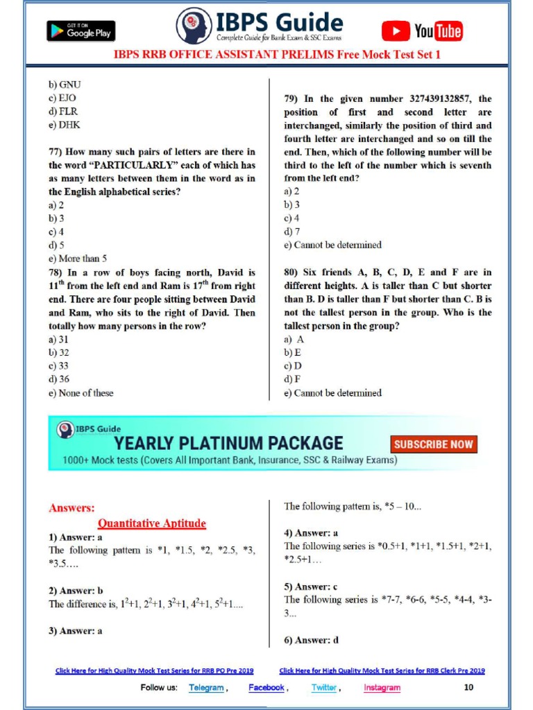 Ans of Ibps Free | PDF