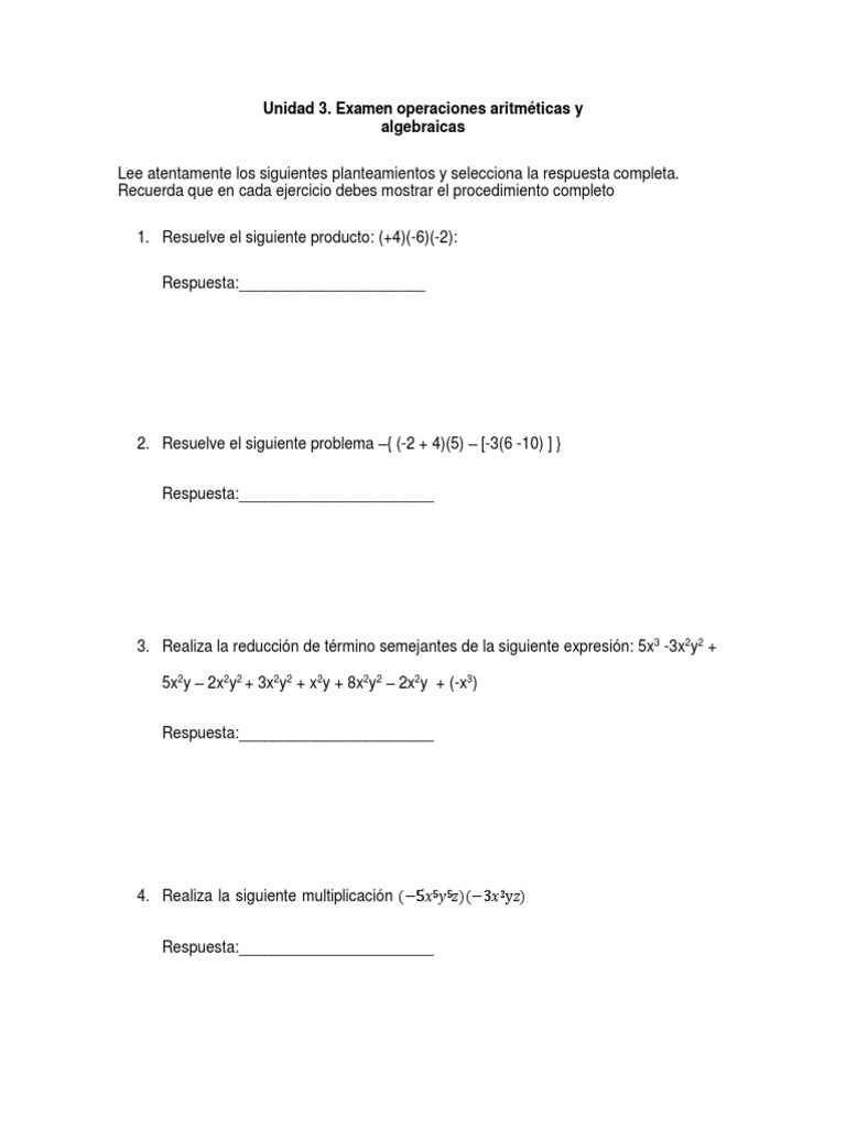 Examen U3 | PDF