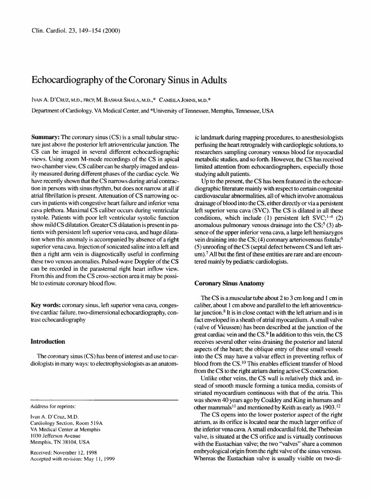 CLC 23 149 | PDF | Atrium (Heart) | Vein