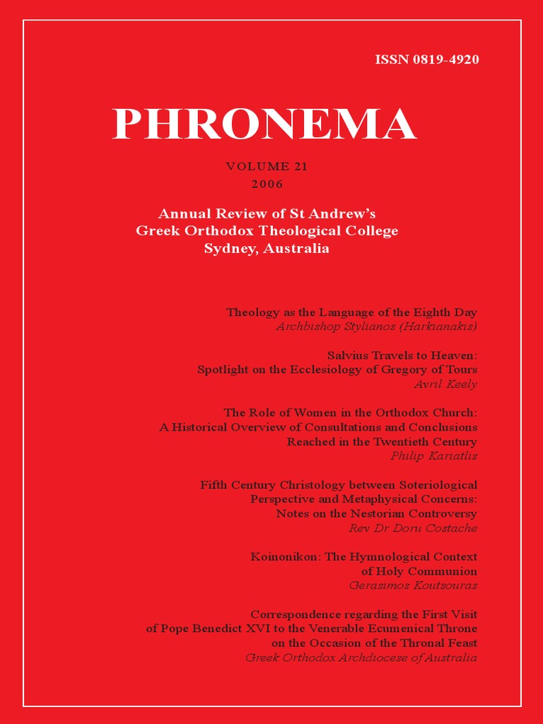 Phronema 2006 | PDF | Eastern Orthodox Church | Faith