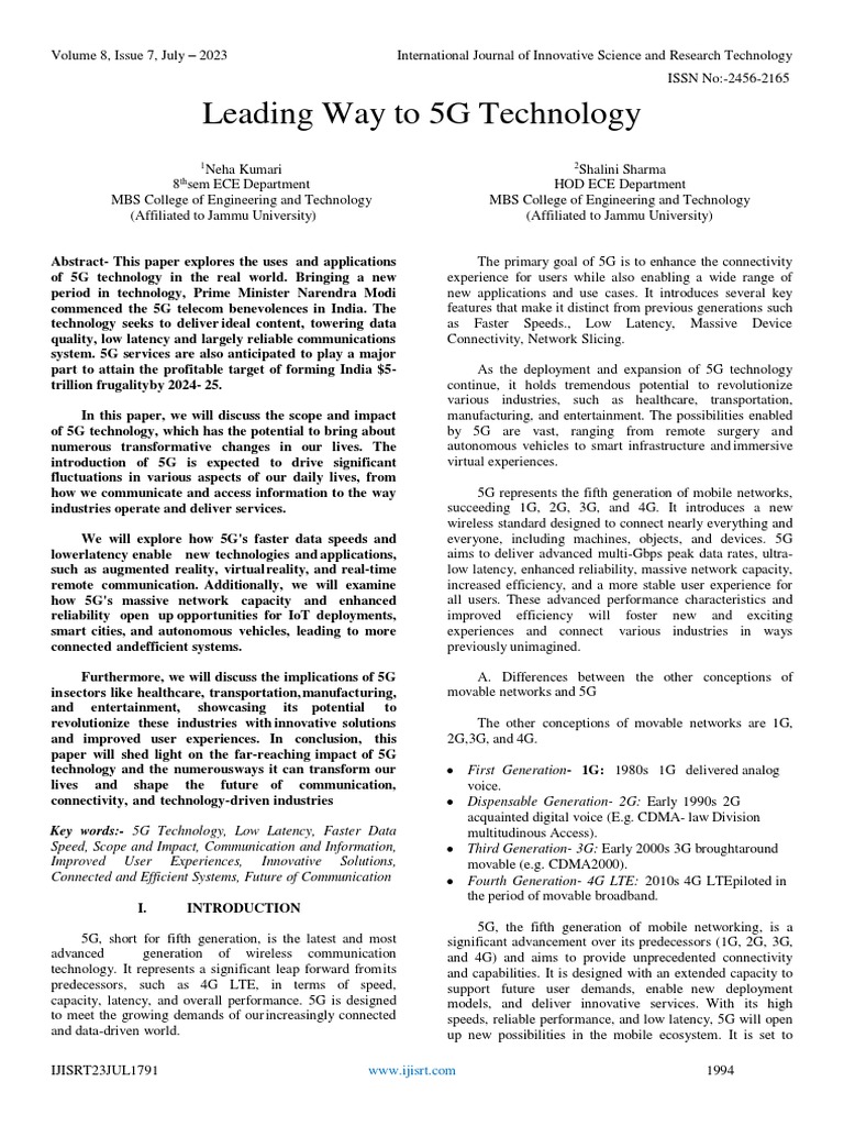 Leading Way To 5G Technology | PDF