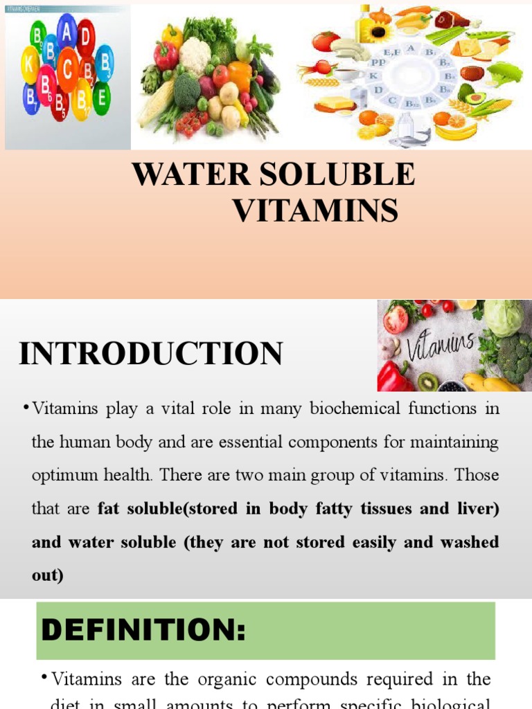 Water Soluble Vitamins | Download Free PDF | Vitamin | Vitamin B12