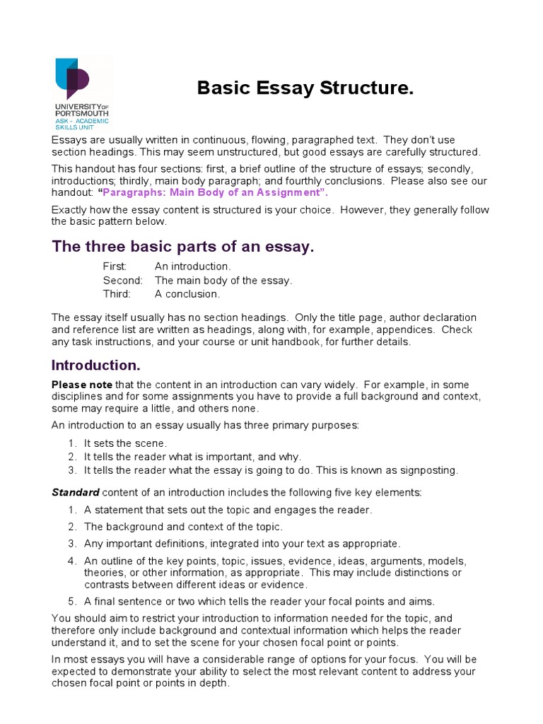 Basic Essay Structure | PDF | Essays | Dogs