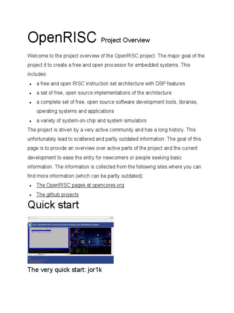 OpenRISC Basics | Download Free PDF | System On A Chip | Digital Electronics