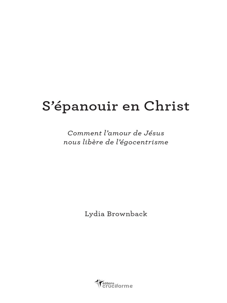 S Epanouir en Christ - Lydia Brownback | PDF