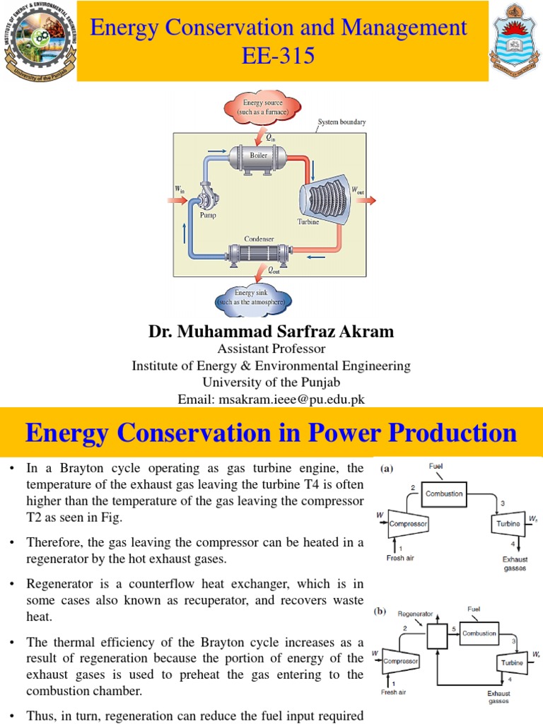 Lecture#4 | PDF | Efficient Energy Use | Energy Conservation