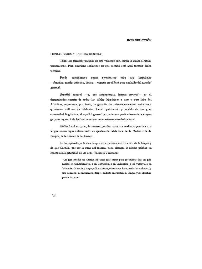 Peruanismos (Martha Hildebrandt) | PDF