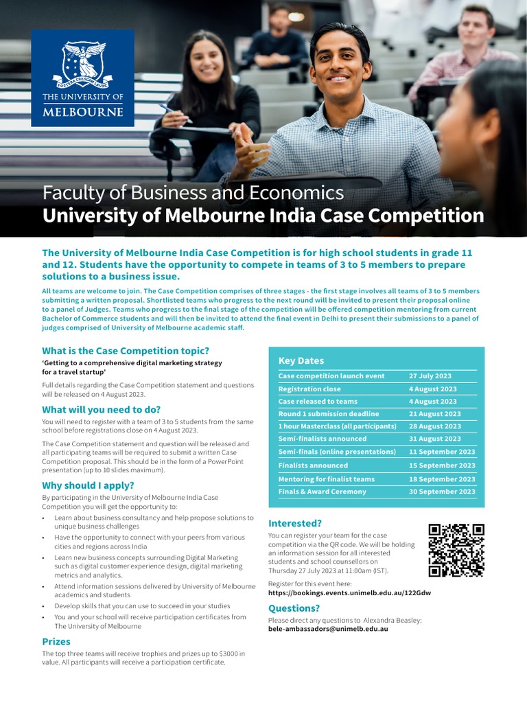 University of Melbourne - Faculty of Business and Economics-India Case ...