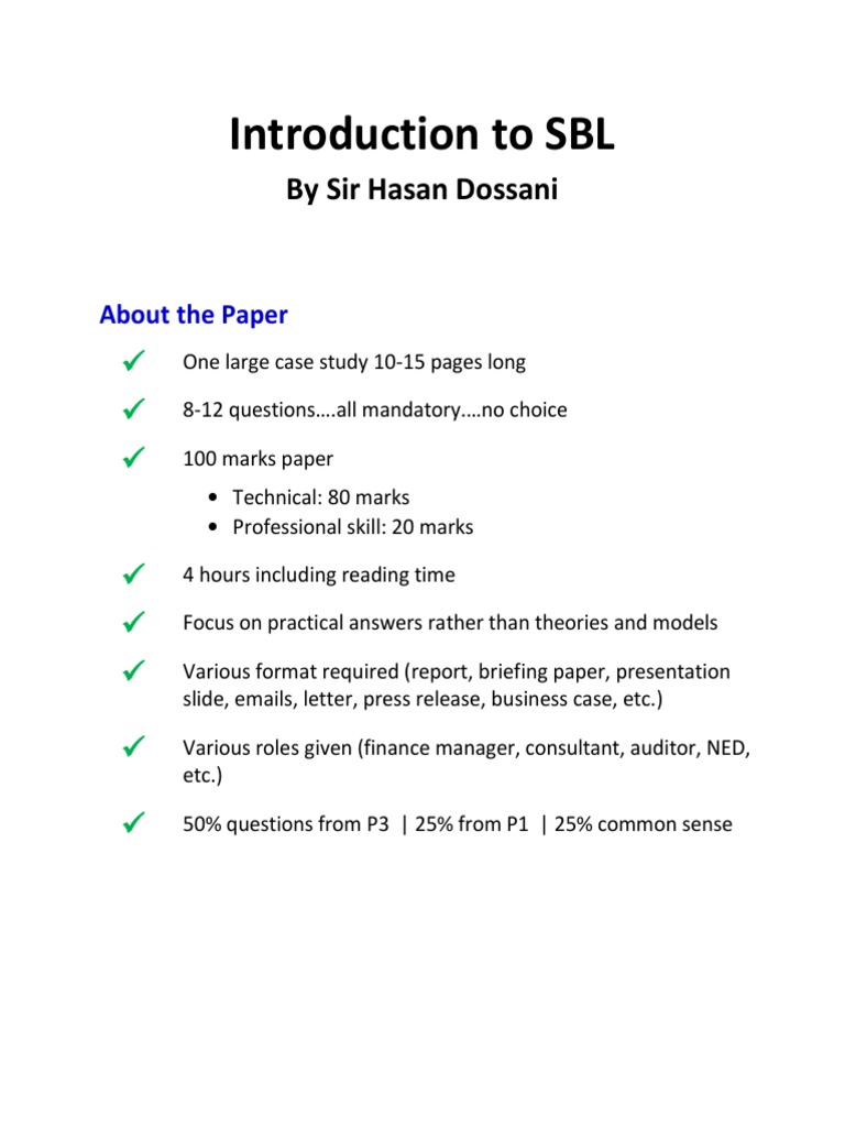SBL Hassan Dosani | PDF