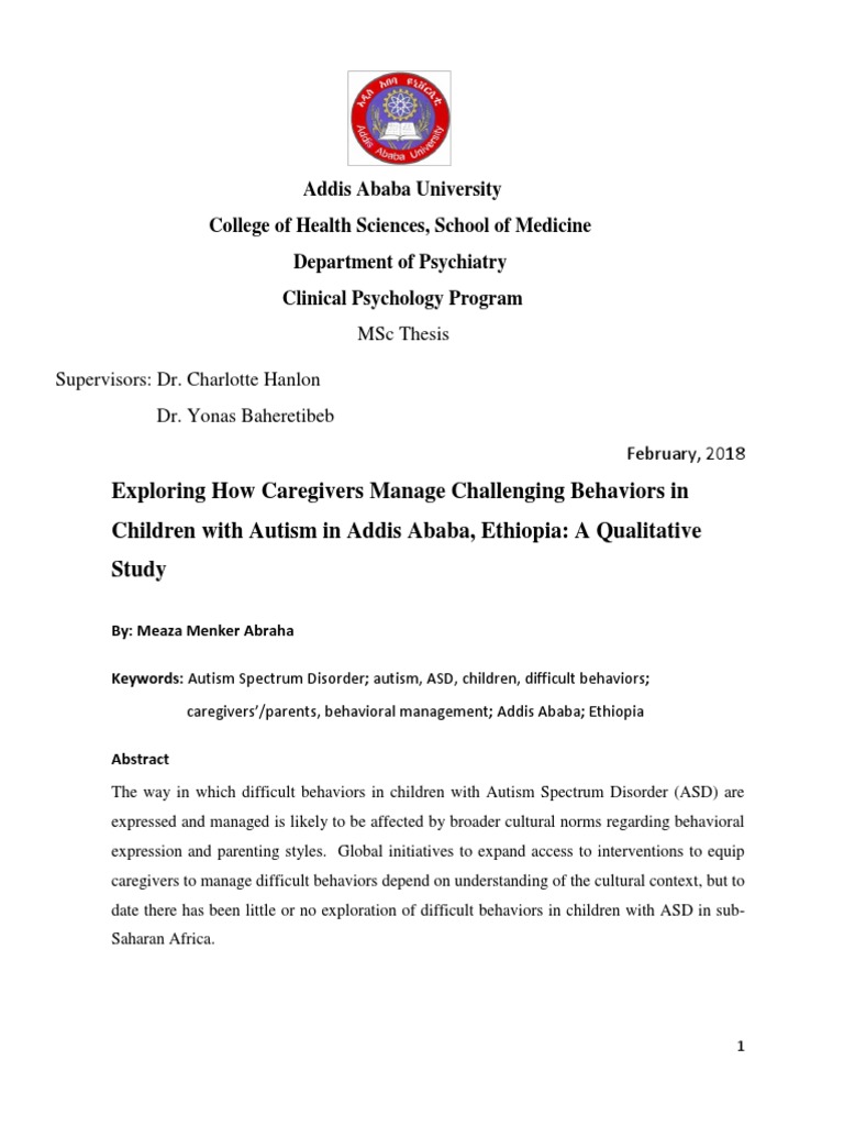 Exploring How Caregivers Manage Challenging Behaviors in Children With ...