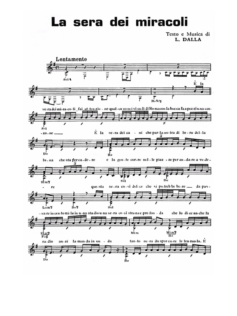 La Sera Dei Miracoli | PDF