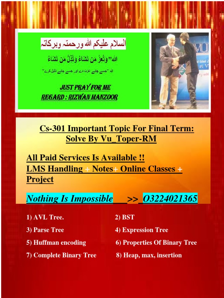 CS301 Current Paper FinalTerm by Vu Topper RM | PDF | Teaching Methods ...