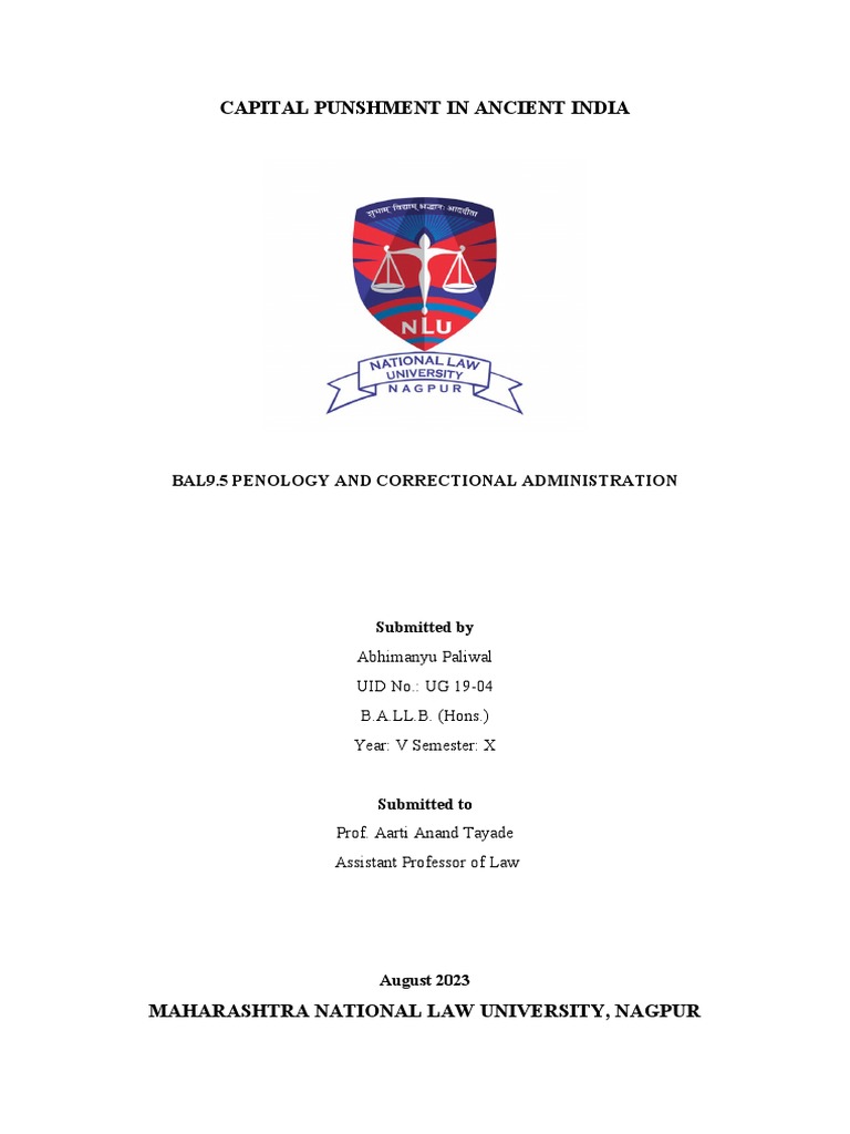 Penology Project Rough Draft | PDF | Capital Punishment | Crimes