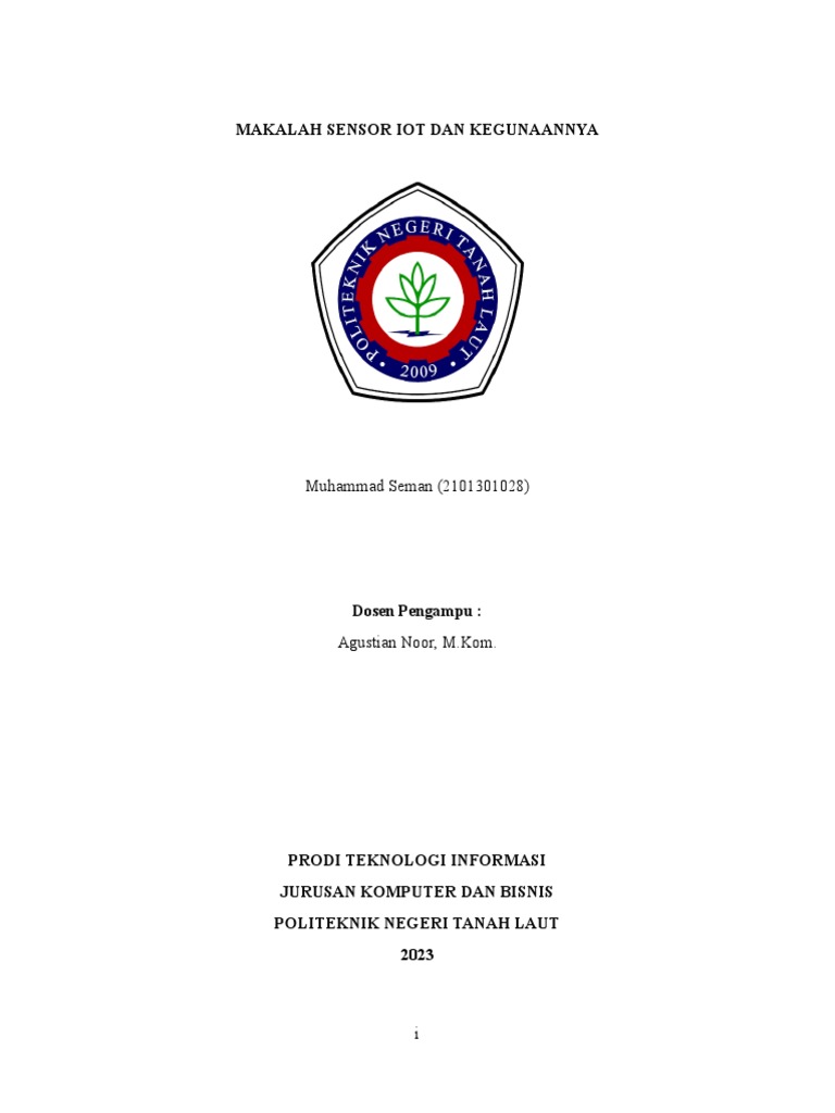MAKALAH SENSOR - Muhammad Seman - 2101301028 | PDF