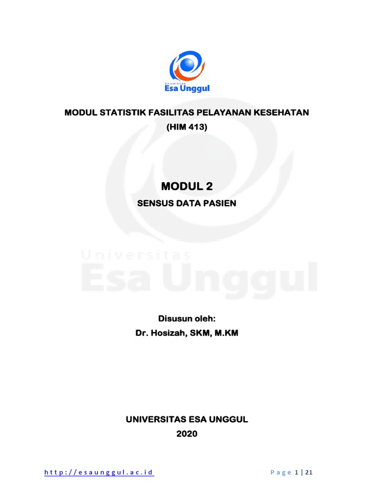 Modul 2-Sensus Data Pasien | PDF
