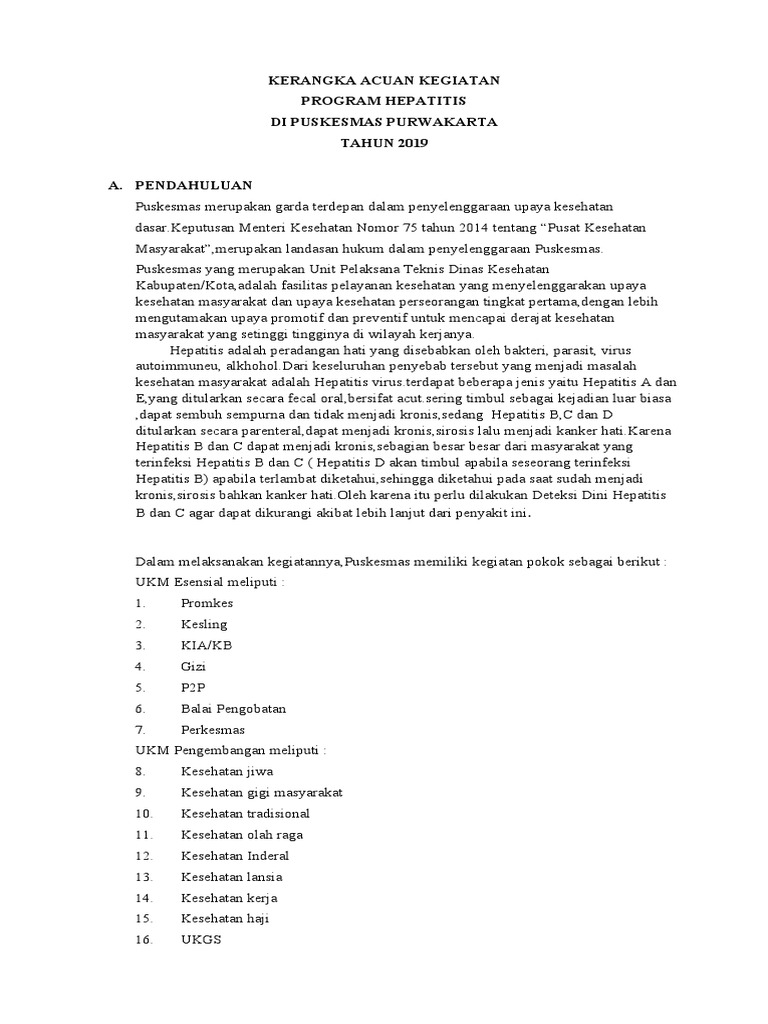 Kap Program Hepatitis | PDF