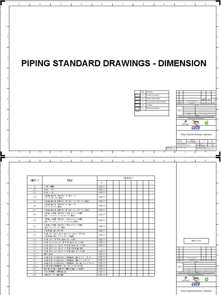 Tep-900-Dwg-Pp-Bp4-0415 - B01 (Piping Standar Drawing Dimension) | PDF ...