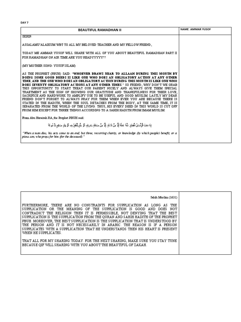 Ammar & Qif | PDF | Ramadan | Monotheism